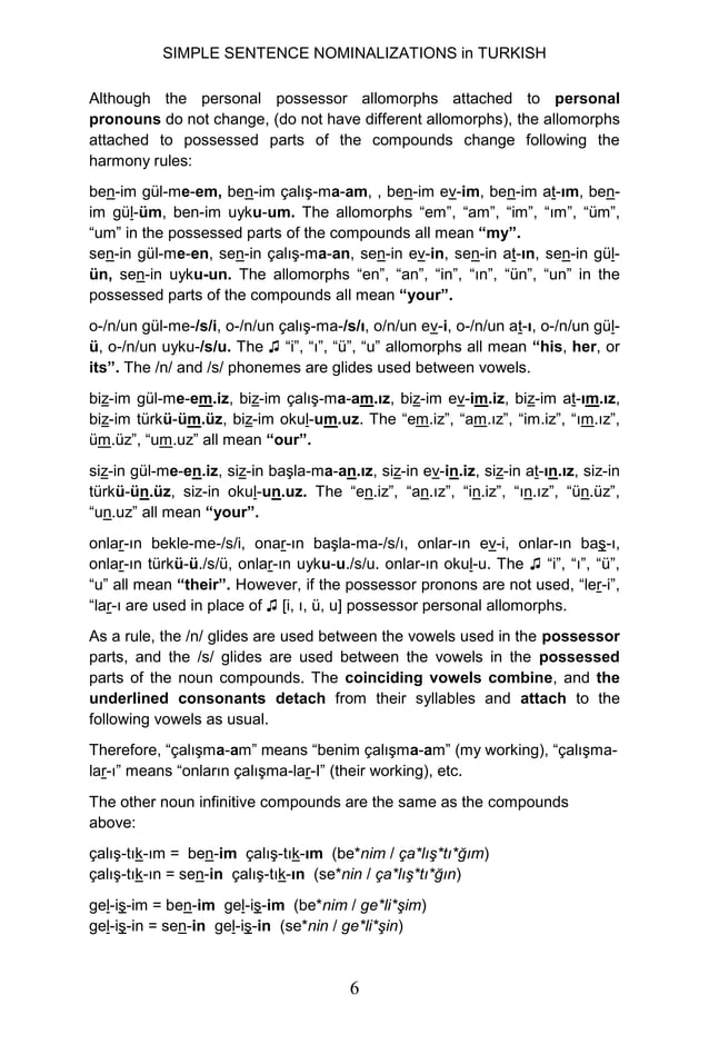 TRANSFORMING TURKISH SIMPLE SENTENCES INTO TURKISH NOMINAL PHRASES ...