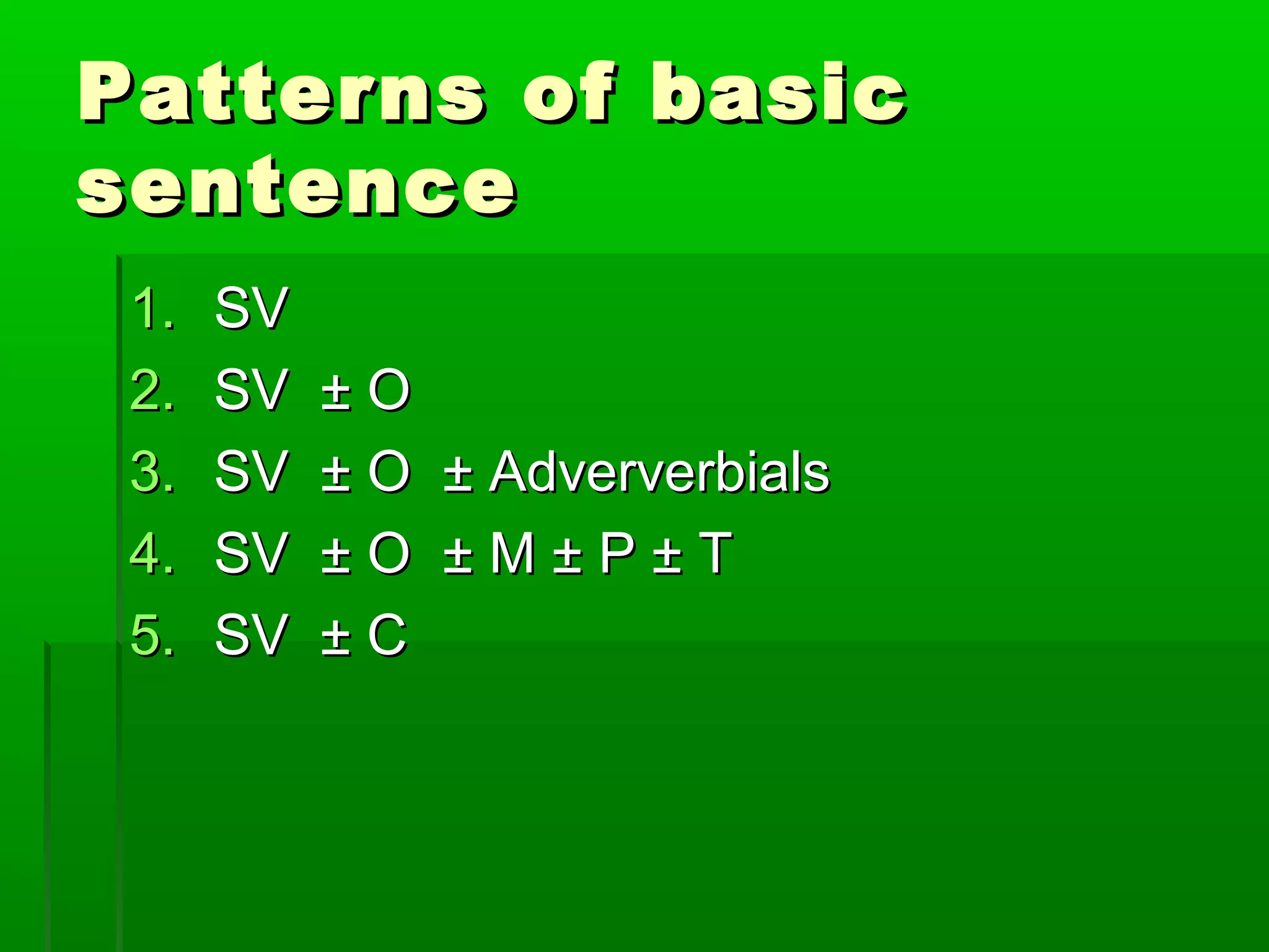 Simple sentences | PPT