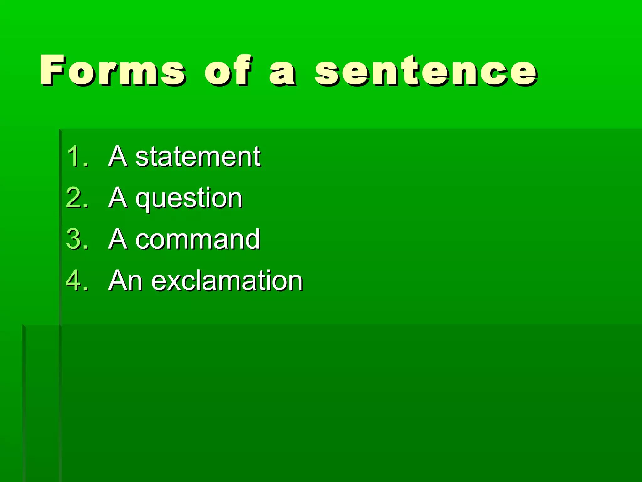 Simple sentences | PPT