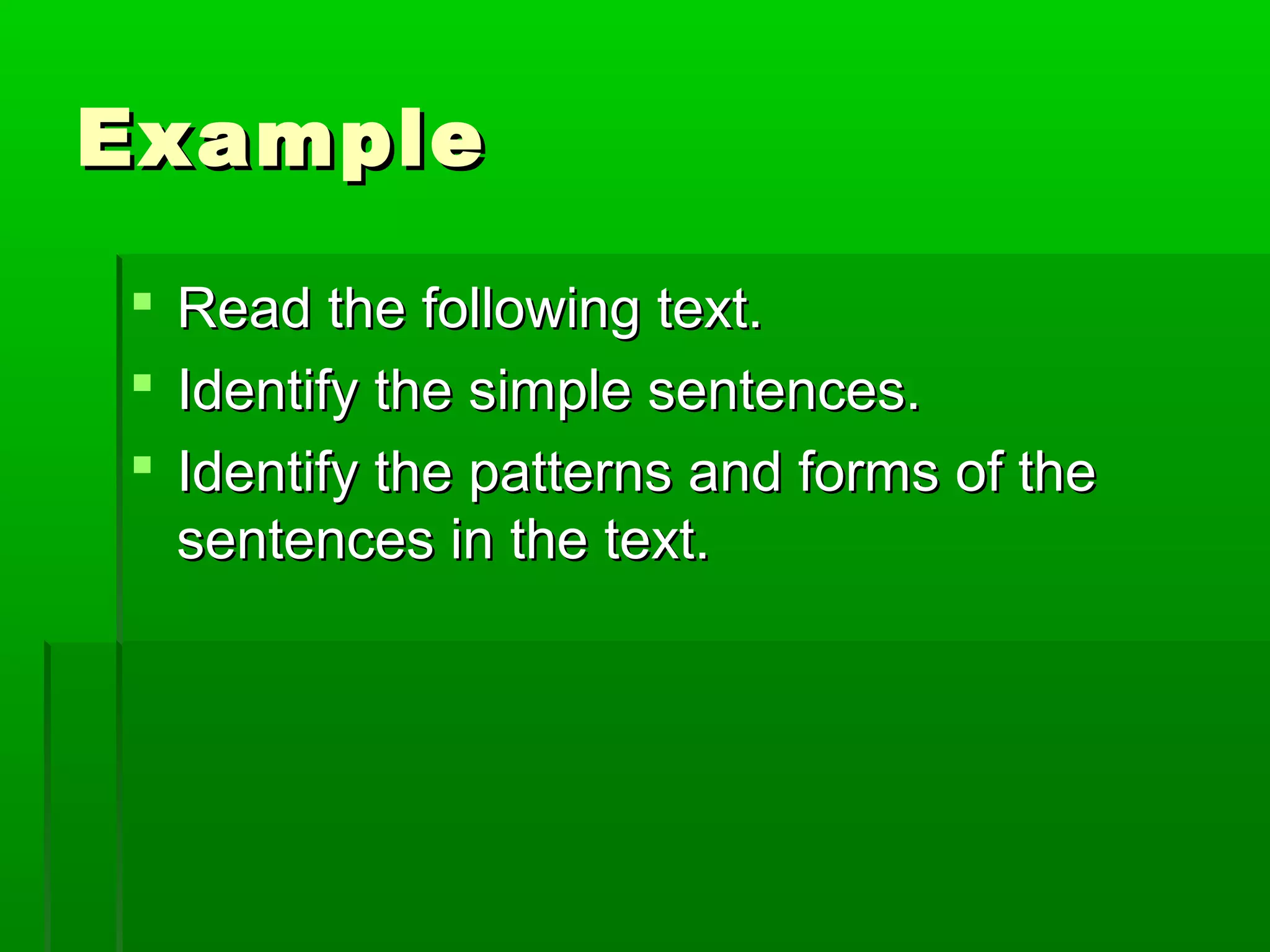 Simple sentences | PPT