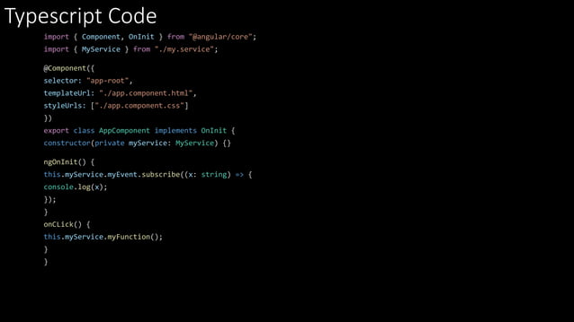 Simple setup for an Angular EventEmitter | PPTX
