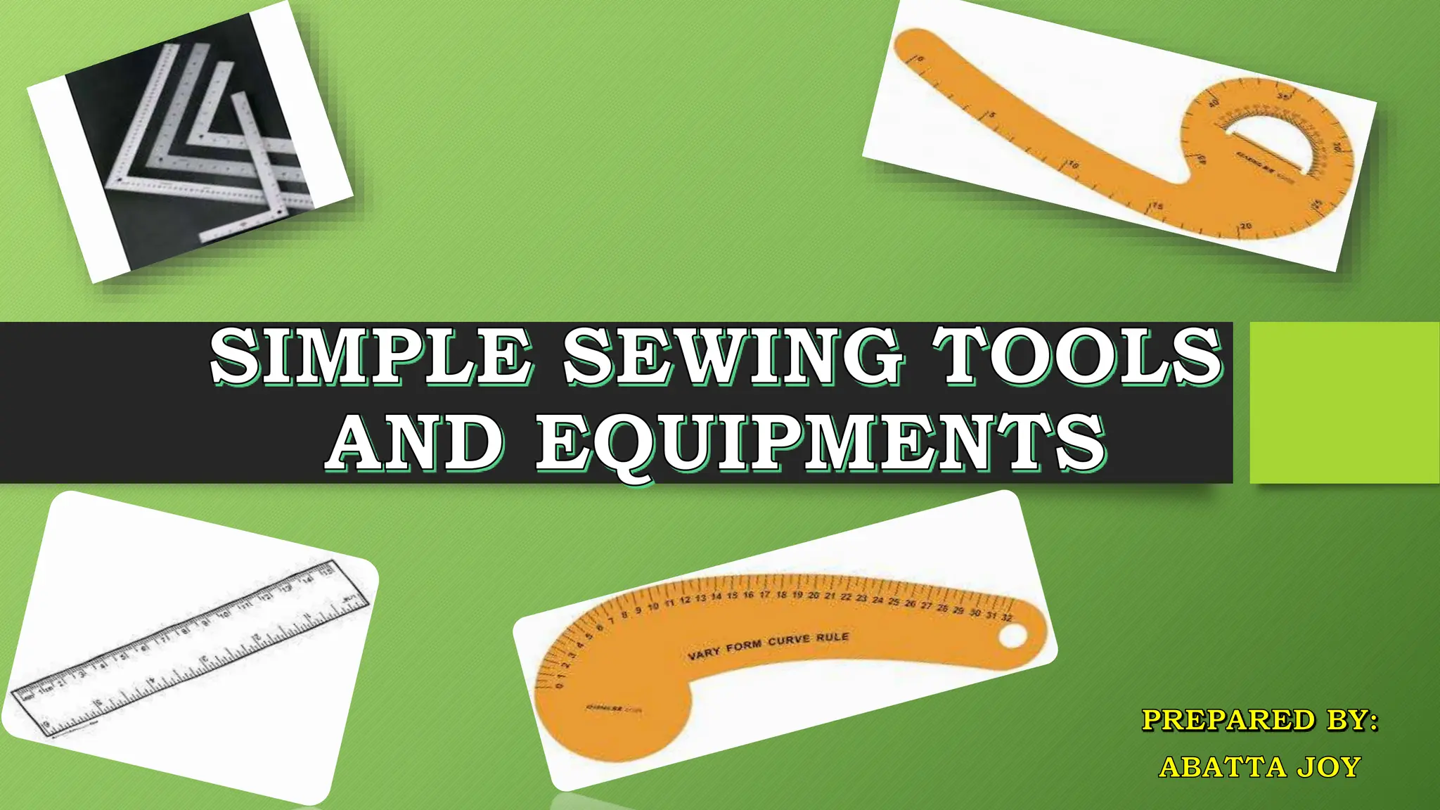 SIMPLE SEWING TOOLS AND EQUIPMENT YR 7.ppt