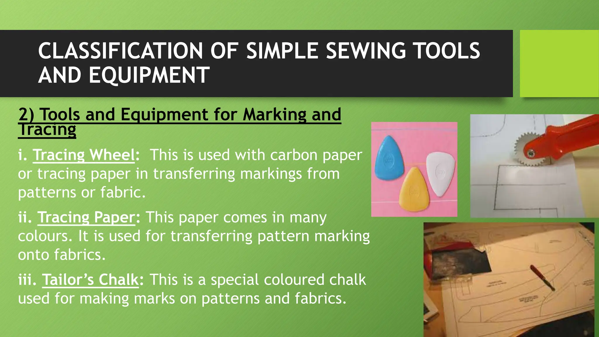 SIMPLE SEWING TOOLS AND EQUIPMENT YR 7.ppt