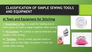 SIMPLE SEWING TOOLS AND EQUIPMENT YR 7.ppt