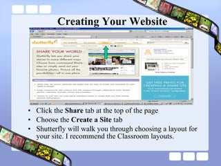 Simple Shutterfly Classroom Website Creation | PPT