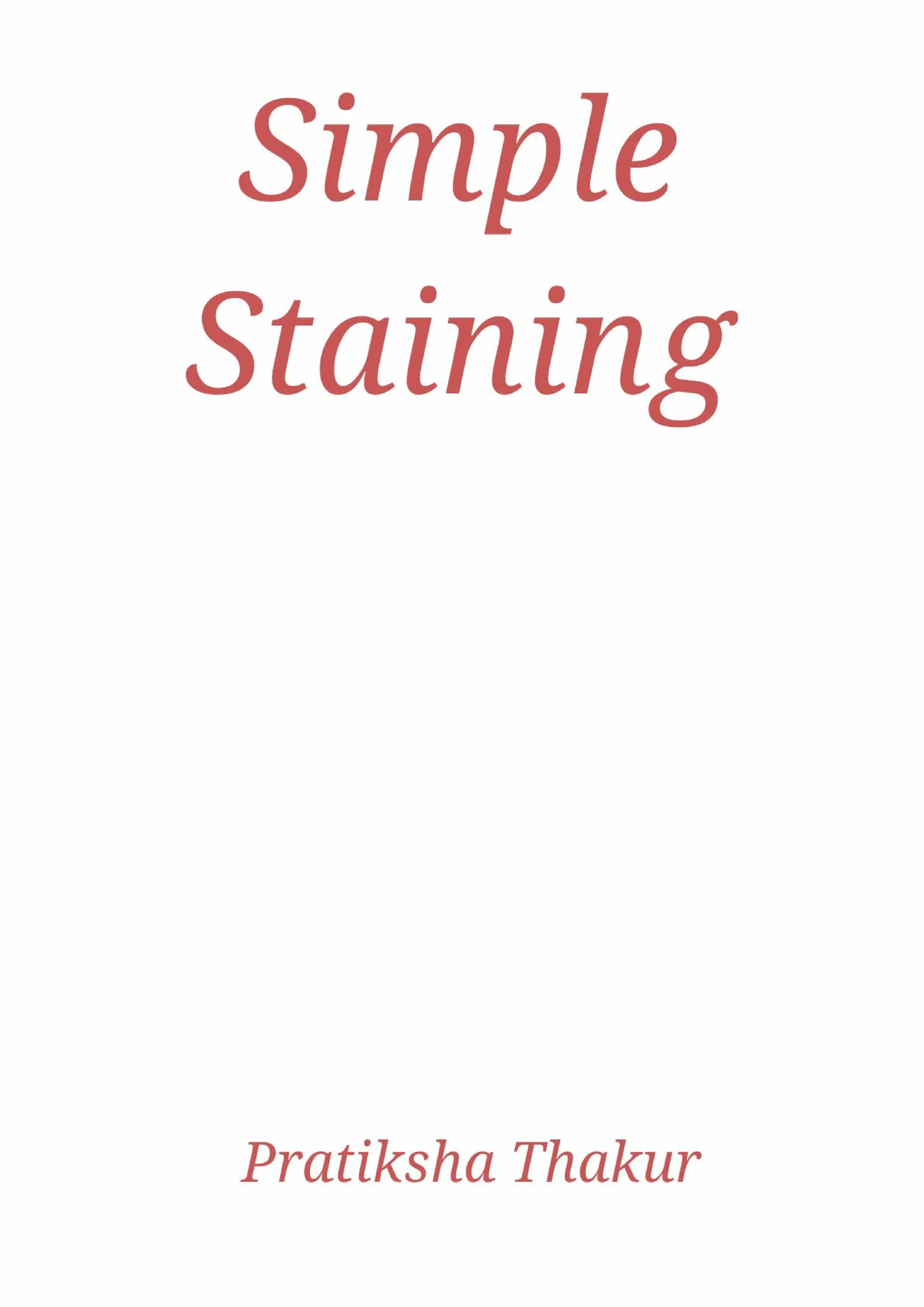 Simple Staining | PDF | Medical Health