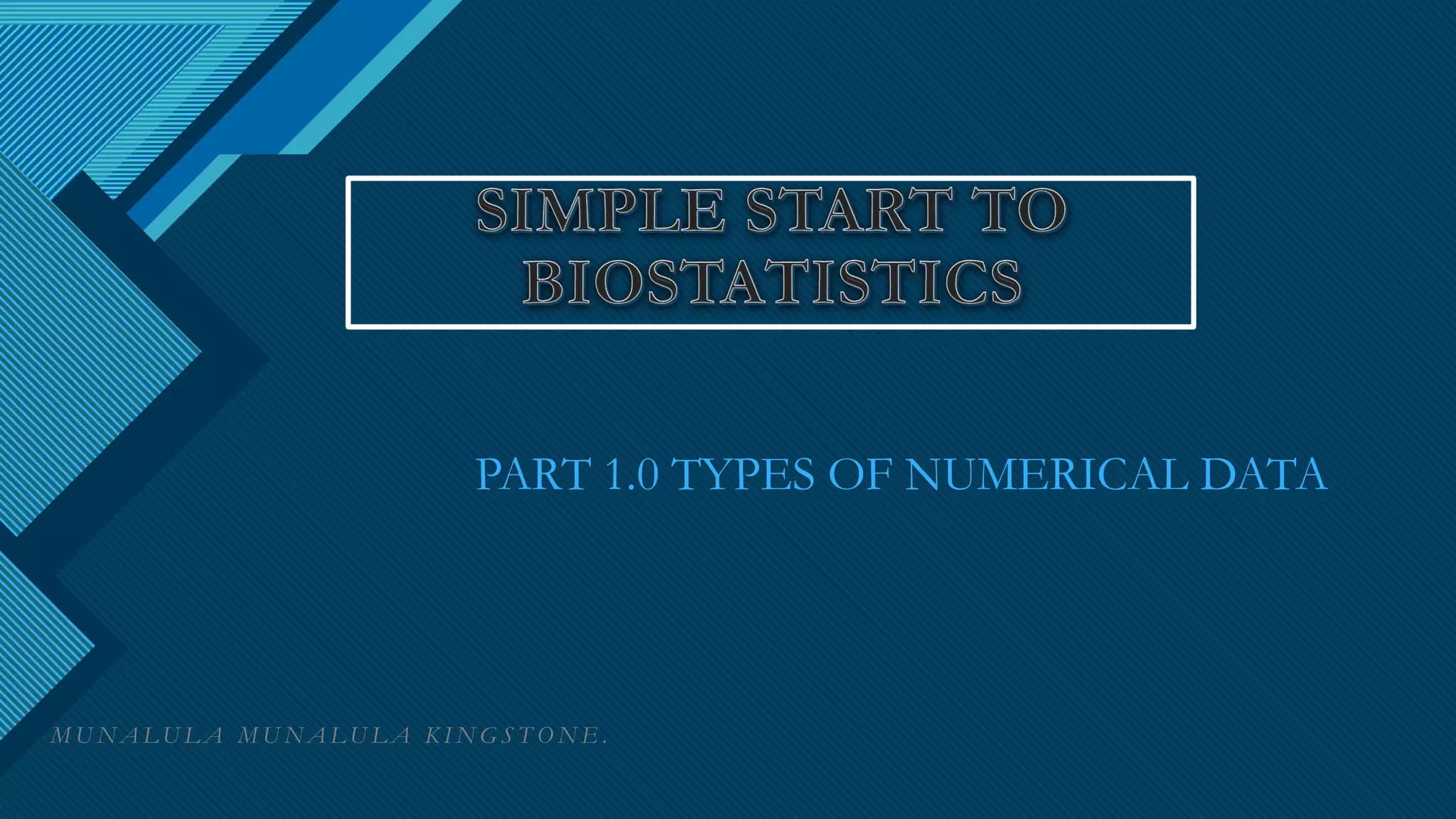 SIMPLE START TO BIOSTATISTICS PART 1.0.pdf | Science