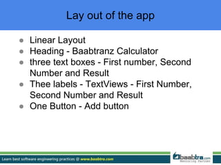 Simplest calculator app using android studio android workshop | PDF ...