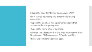 Simple Steps to Create Company in SAP FICO | PPTX | Business | Business ...