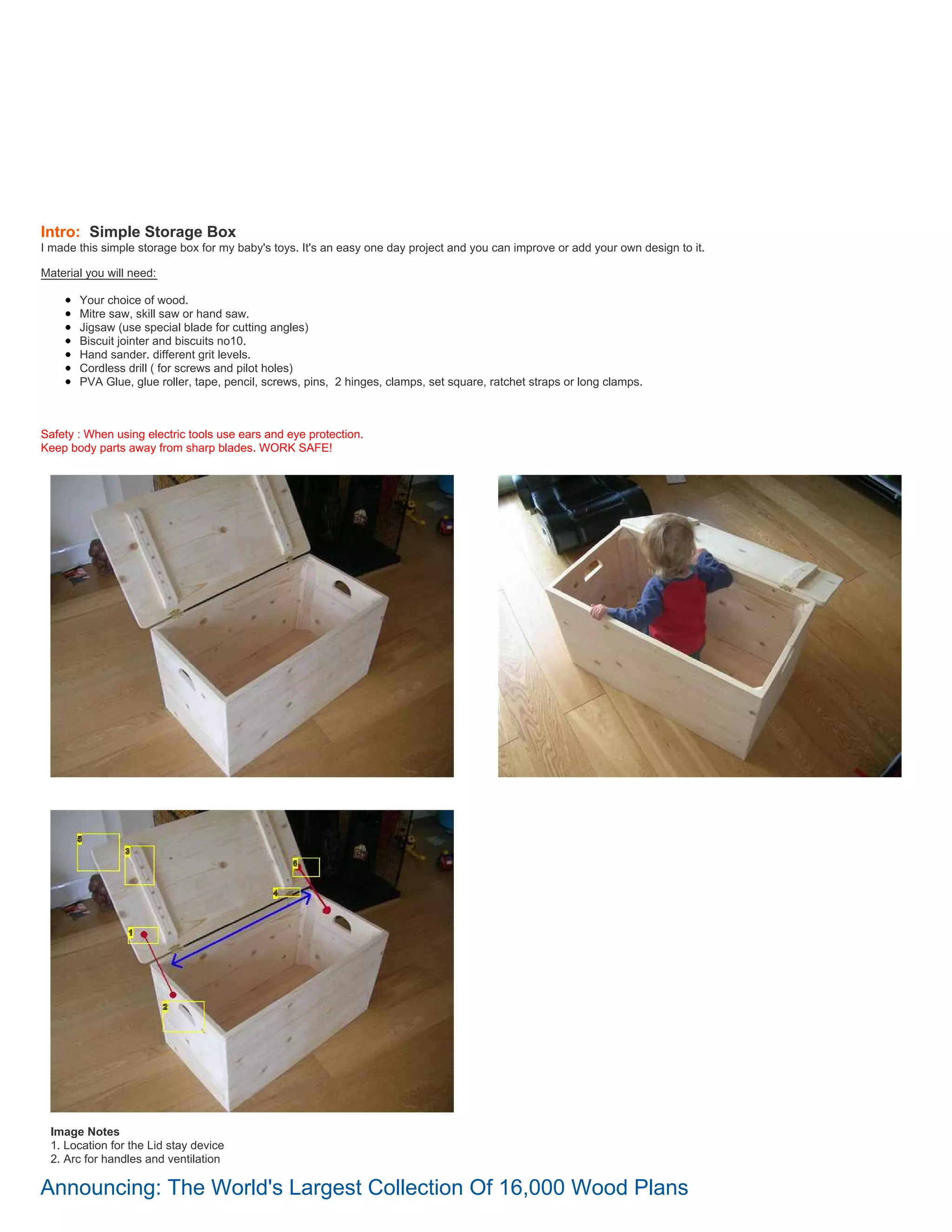Simple storage box | PDF | Woodworking | Arts and Crafts