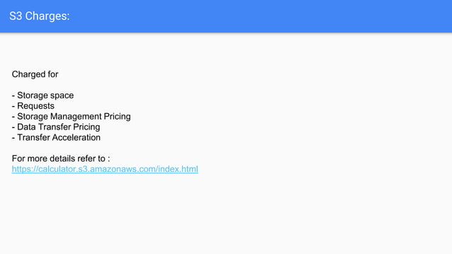 AWS Simple Storage Service (s3) | PPTX | Cloud Computing | Internet