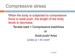 Simple stress and strains | PPTX