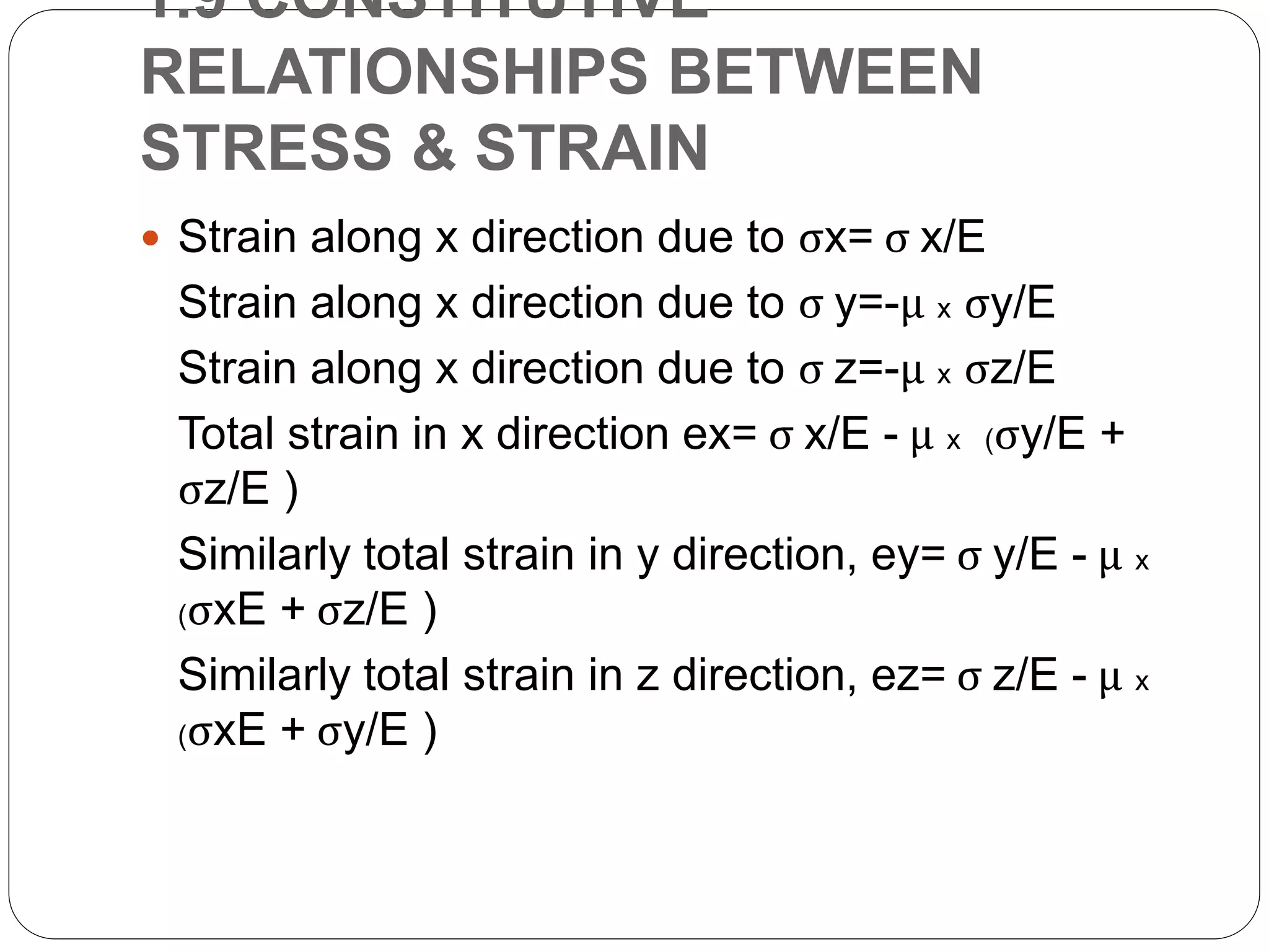 Simple stresses and strain | PPTX | Geology | Science