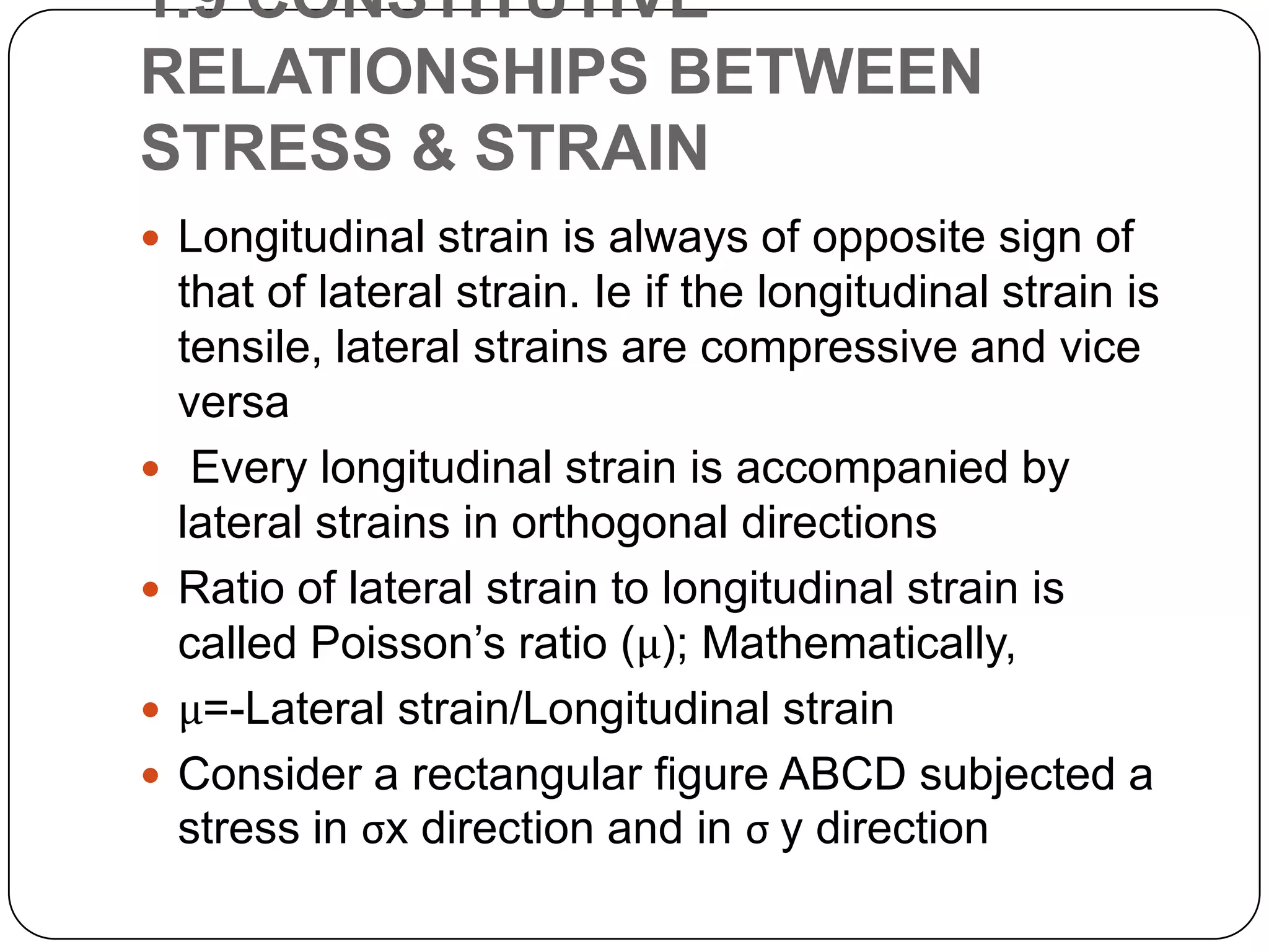 Simple stresses and strains | PPTX