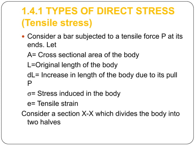 Simple stresses and strains | PPTX | Physics | Science