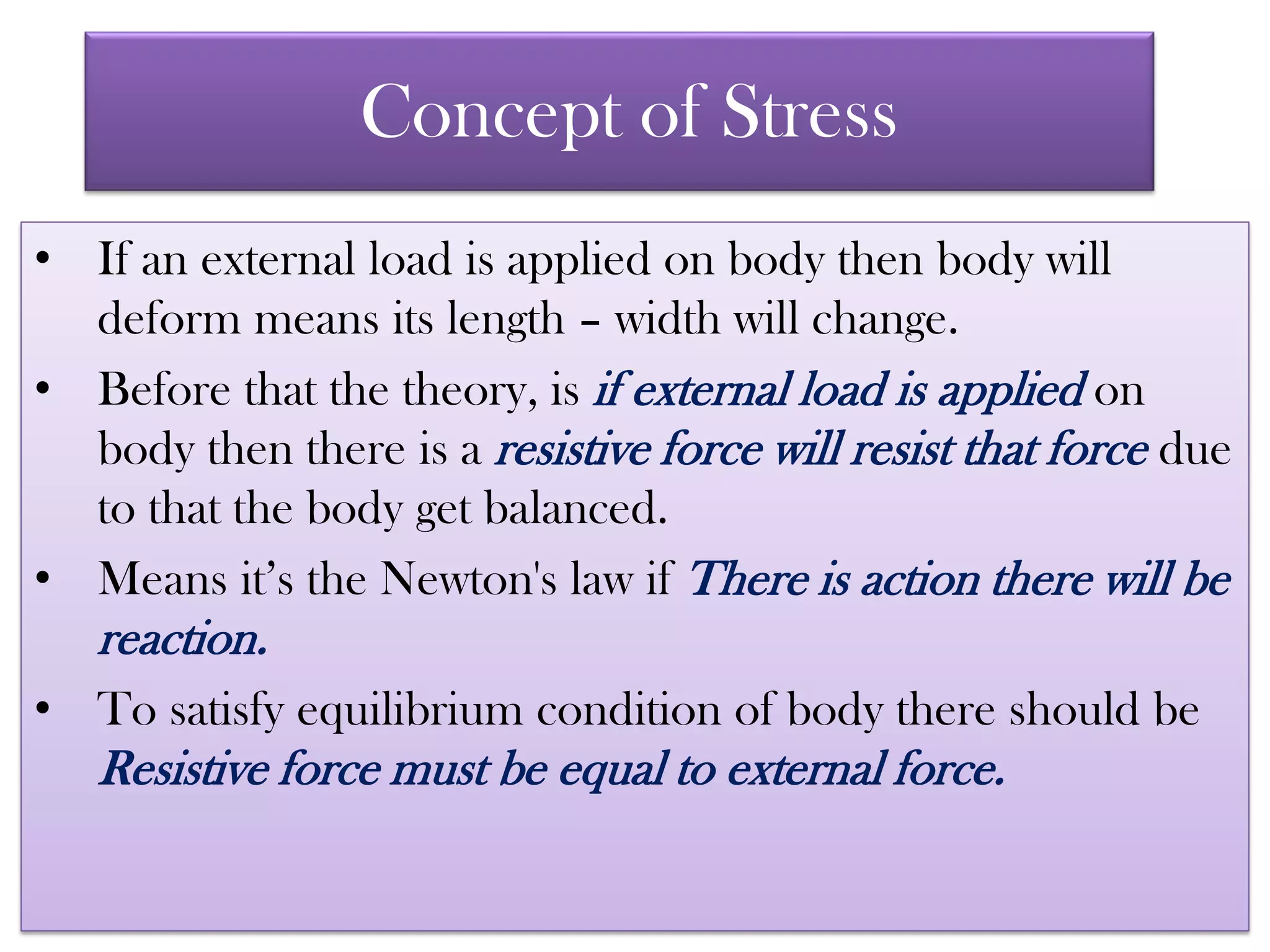 Concept of Simple Stress & Strain | PDF