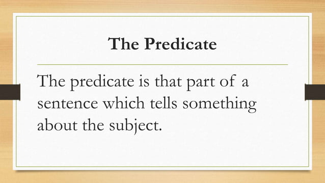 Simple subject and simple predicate | PPTX