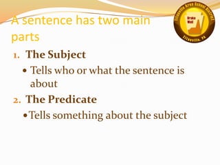 Simple subjects and simple predicates | PPTX