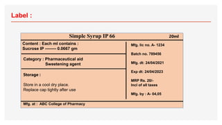 Simple Syrup IP 66 Pharmaceutics lab, simple syrup IP 66, syrup ip66 ...