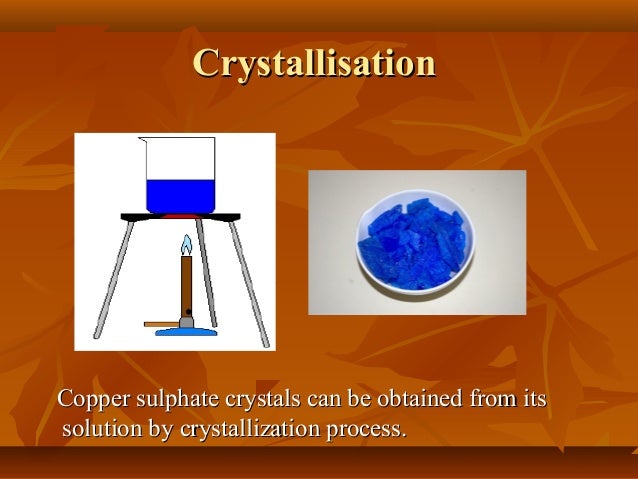 Crystallisation Method Of Separating Mixtures