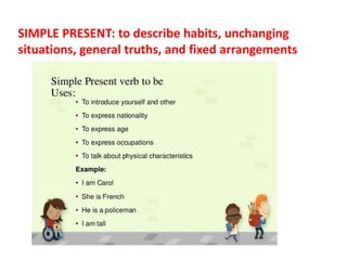 Simple tense comparative study | PPT