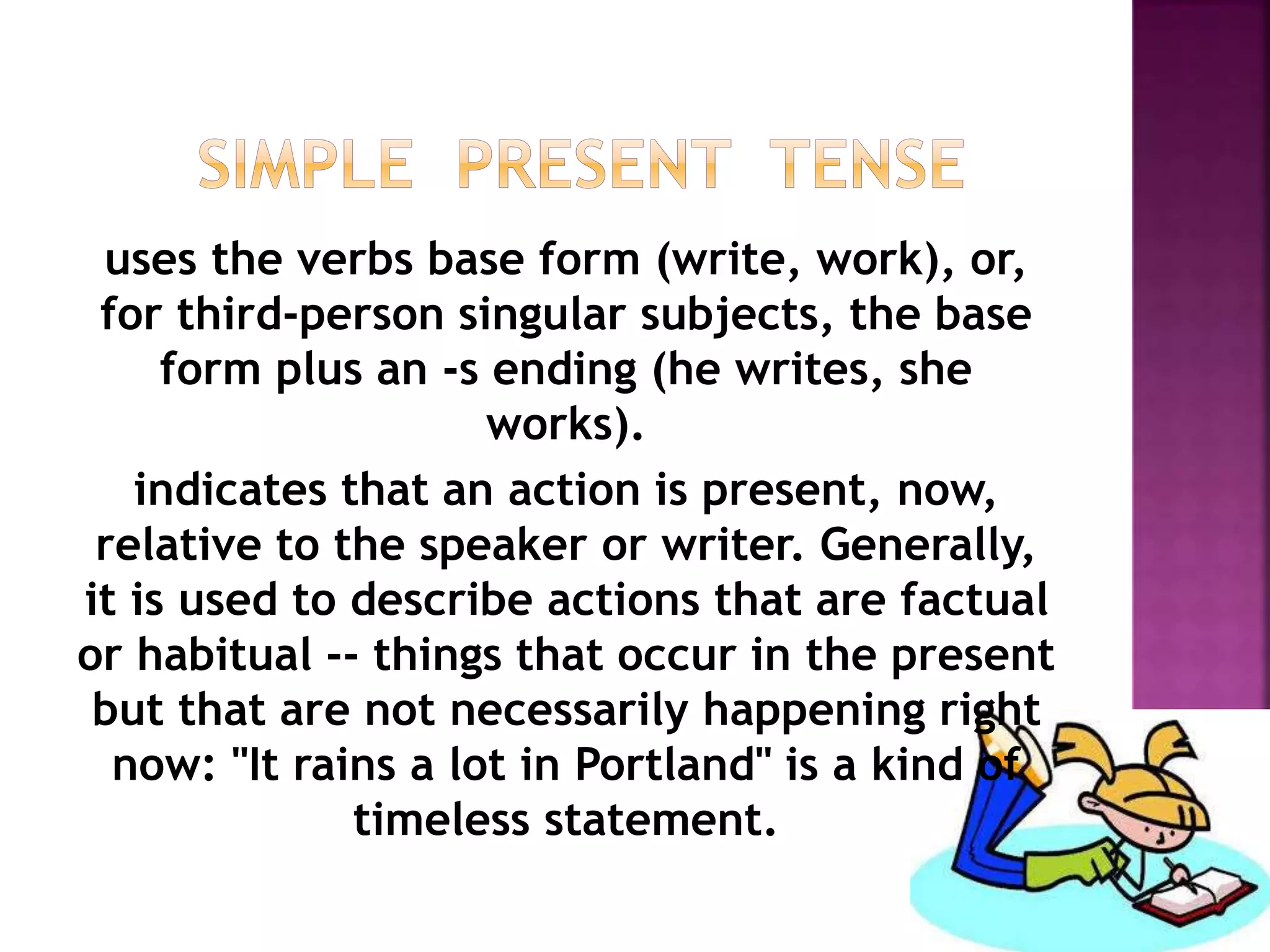 Simple tenses | PPTX
