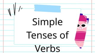Tenses of Verbs - This presentation tackles the simple tenses of verbs ...