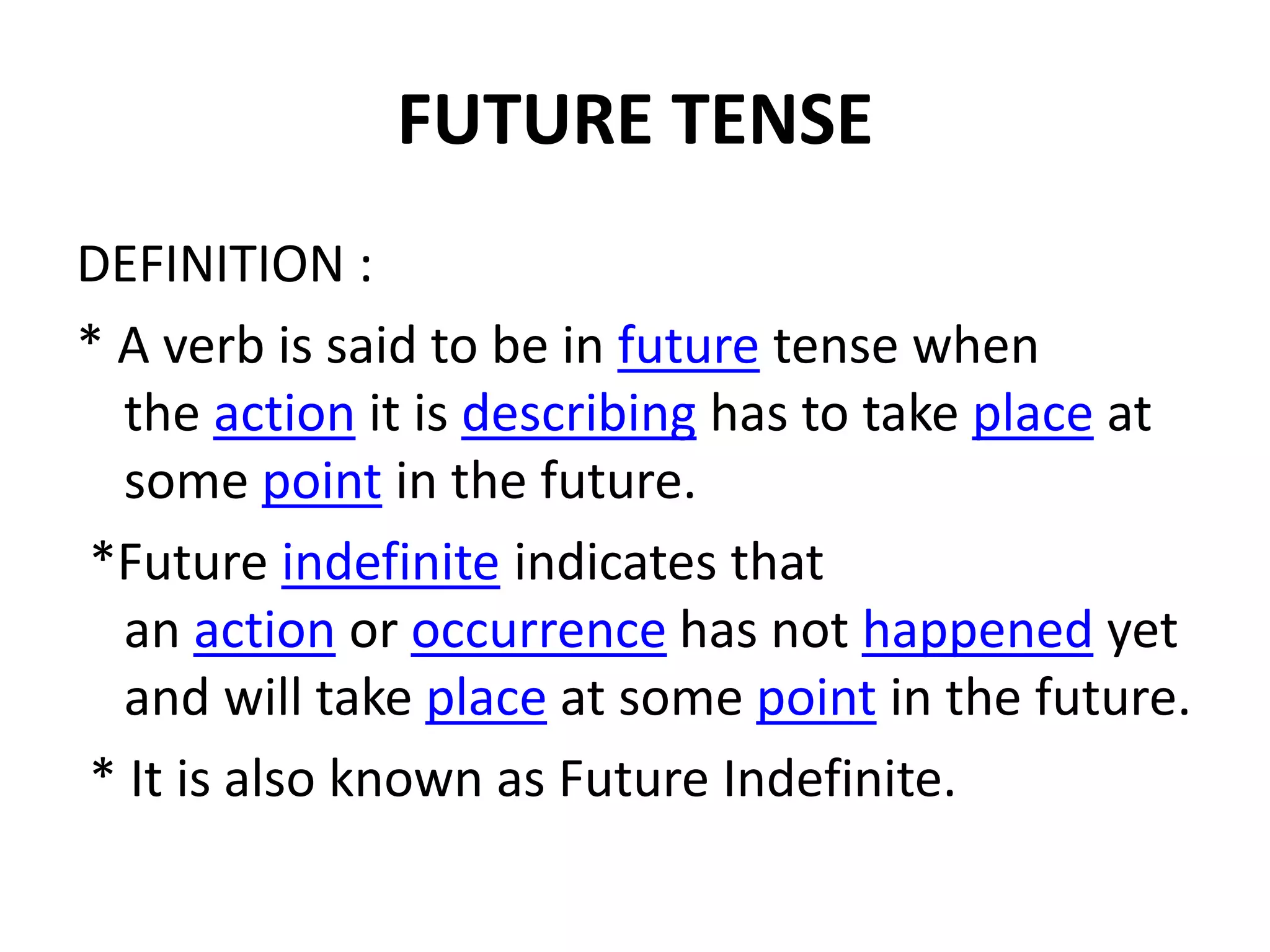 Simple tenses ppt class 6 | PPTX