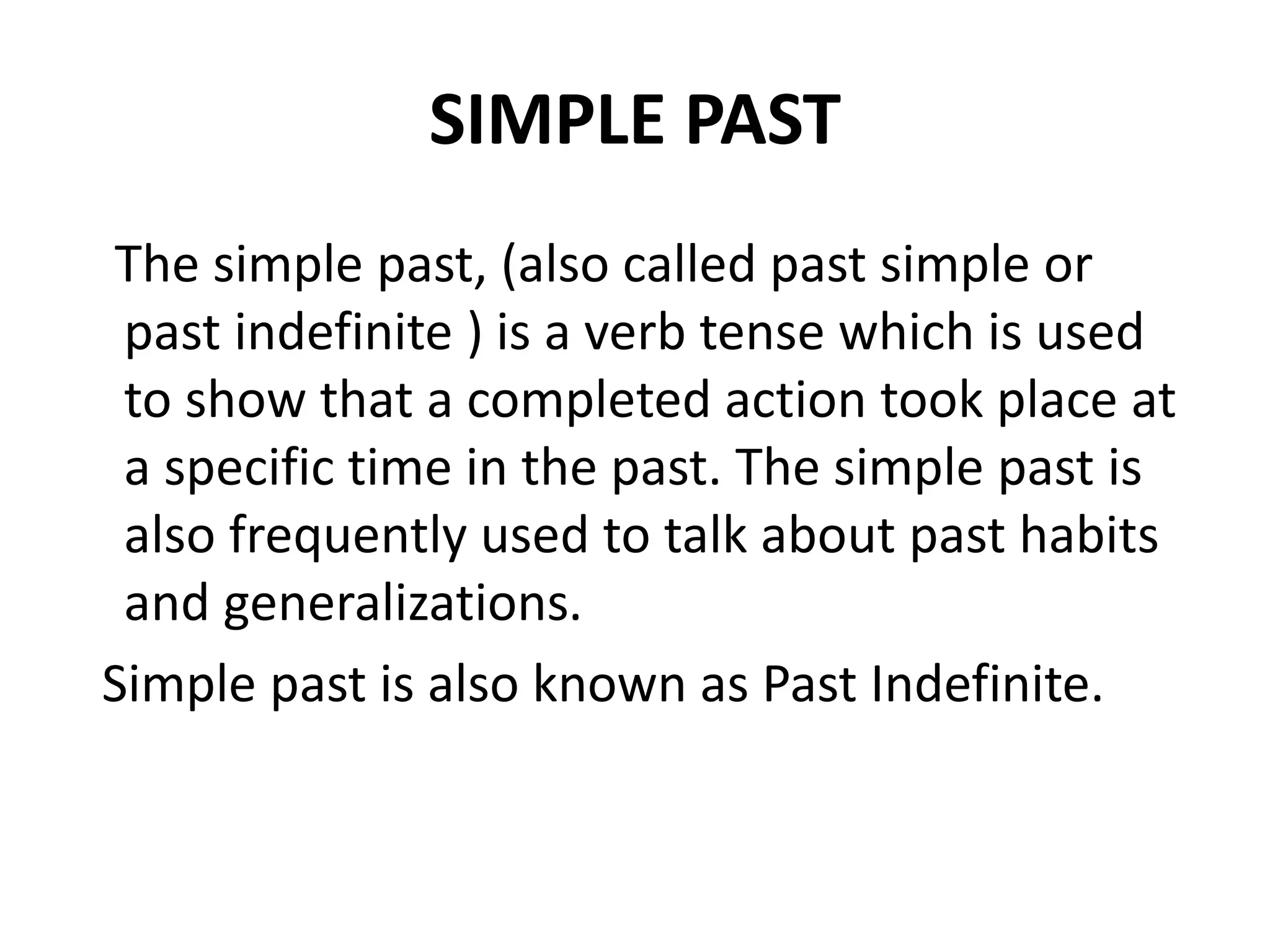 Simple tenses ppt class 6 | PPTX