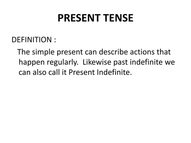 Simple tenses ppt class 6 | PPTX