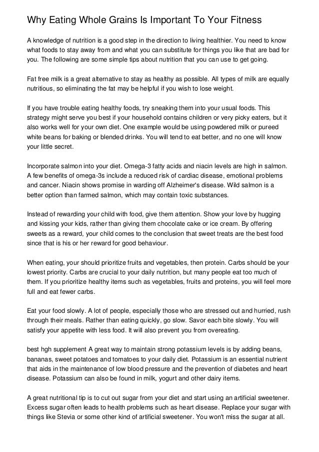 Why Eating Whole Grains Is Important To Your Fitness