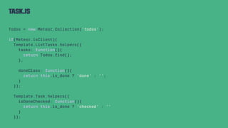 Simple todo app with meteor | PPT