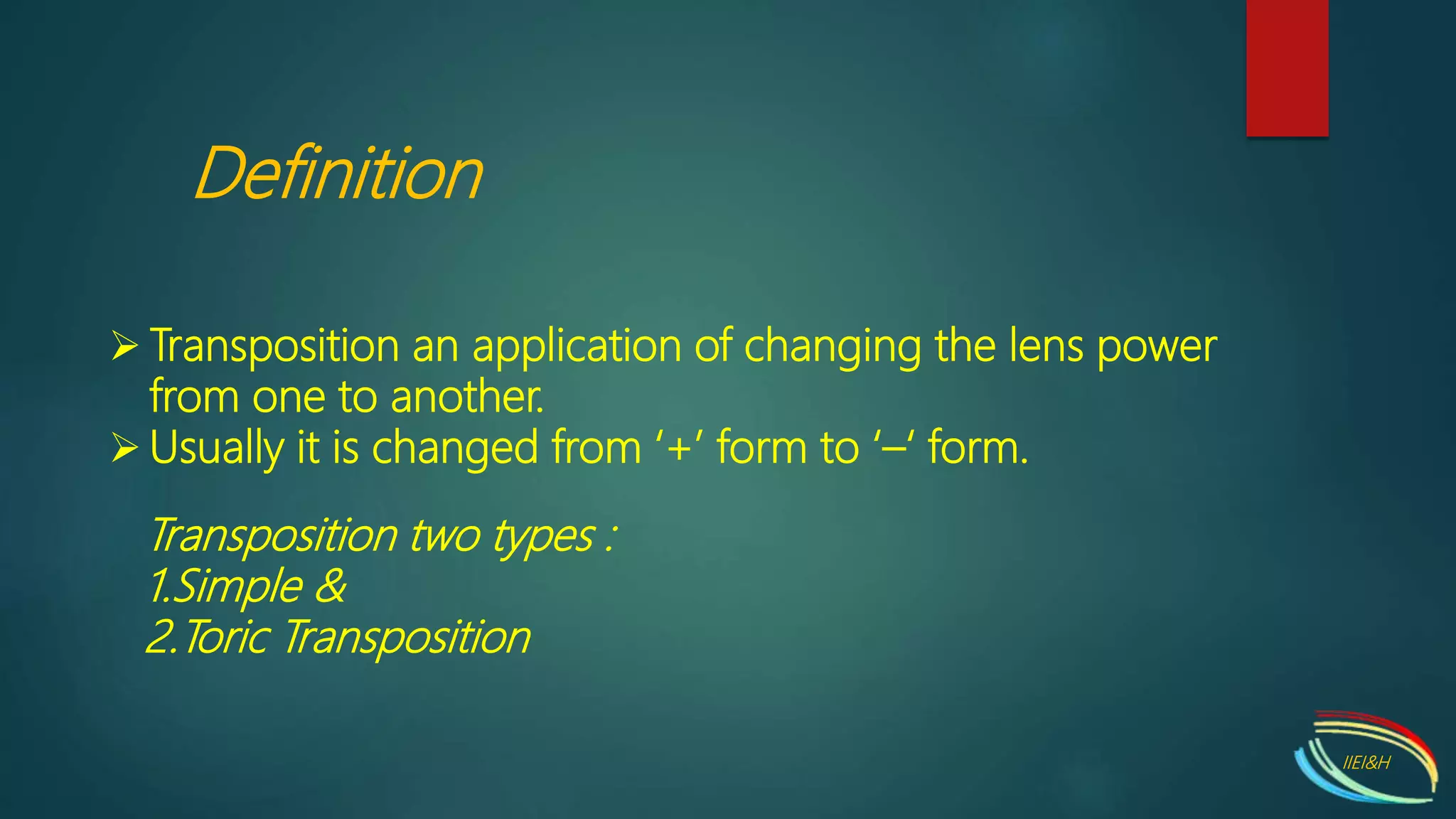 Simple & Toric Transposition | PPTX