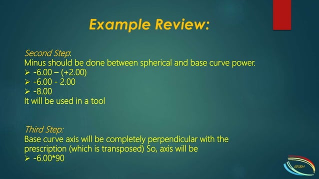 Simple & Toric Transposition | PPTX | Eye and Vision Conditions ...