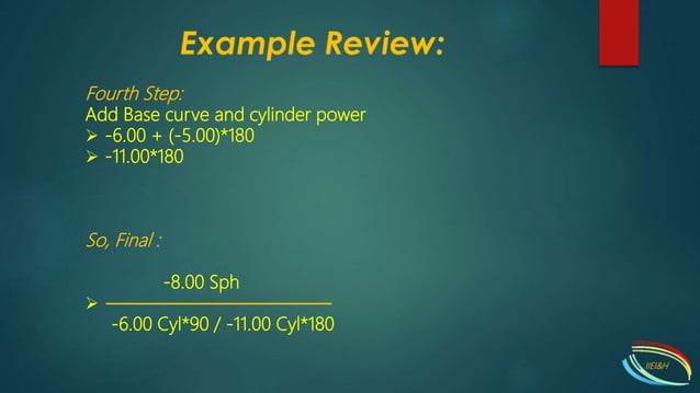 Simple & Toric Transposition | PPTX | Eye and Vision Conditions ...