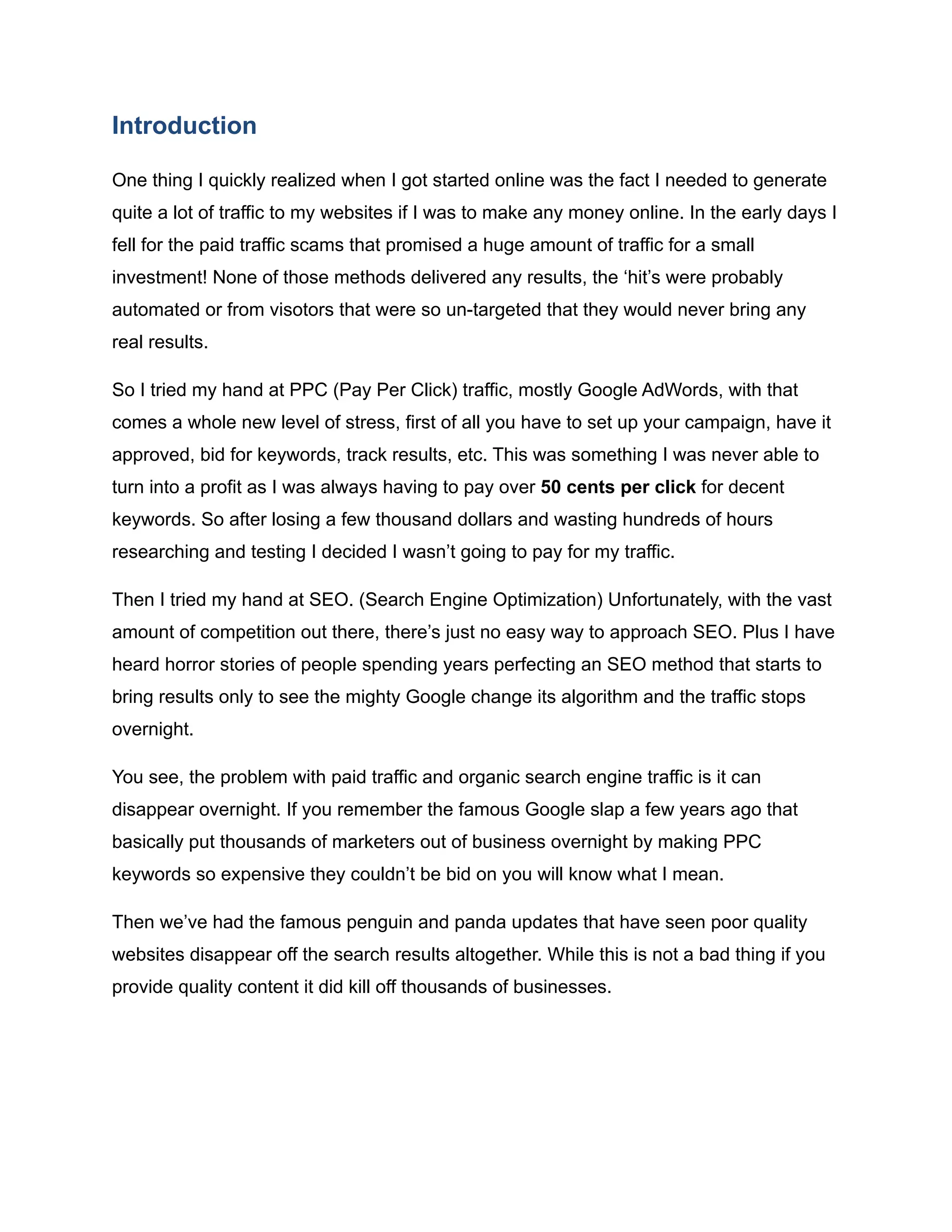 Simple traffic solutions(affiliate marketing)