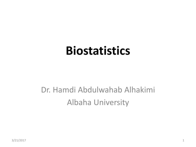 Simple understanding of biostatistics | PPTX | Science