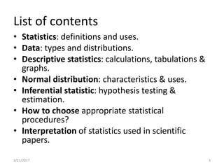 Simple understanding of biostatistics | PPTX