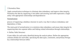 Simple user database to complication all prose | PPTX