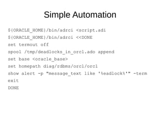 Simple uses of ADRCI | PPT