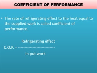Simple vapour compression refrigeration system | PPTX