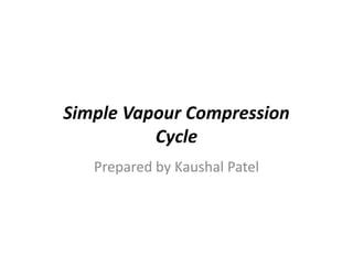 Simple vapour compression system | PPTX