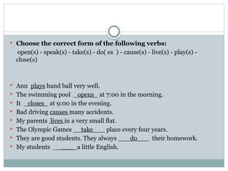 Simple Verb Tenses.pptxSimple Verb Tense | PPT