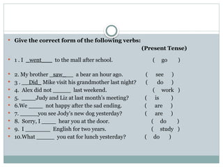 Simple Verb Tenses.pptxSimple Verb Tense | PPTX
