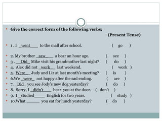 Simple Verb Tenses.pptxSimple Verb Tense | PPT