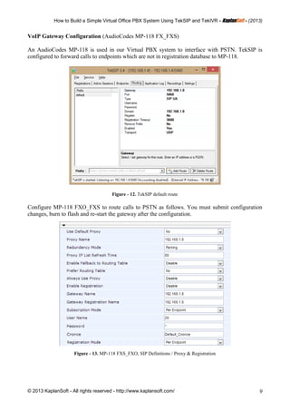 Simple virtual office PBX with TekSIP | PDF