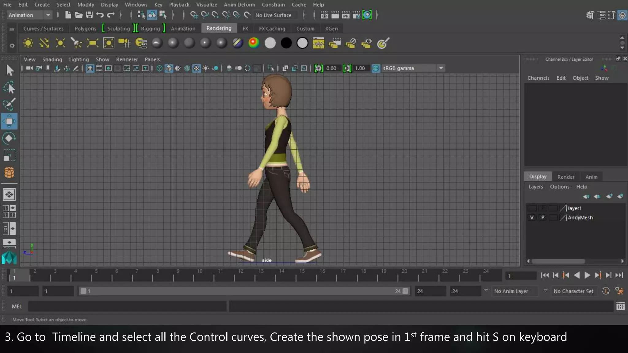 Character walkcycle in Maya (Basic) | PPTX