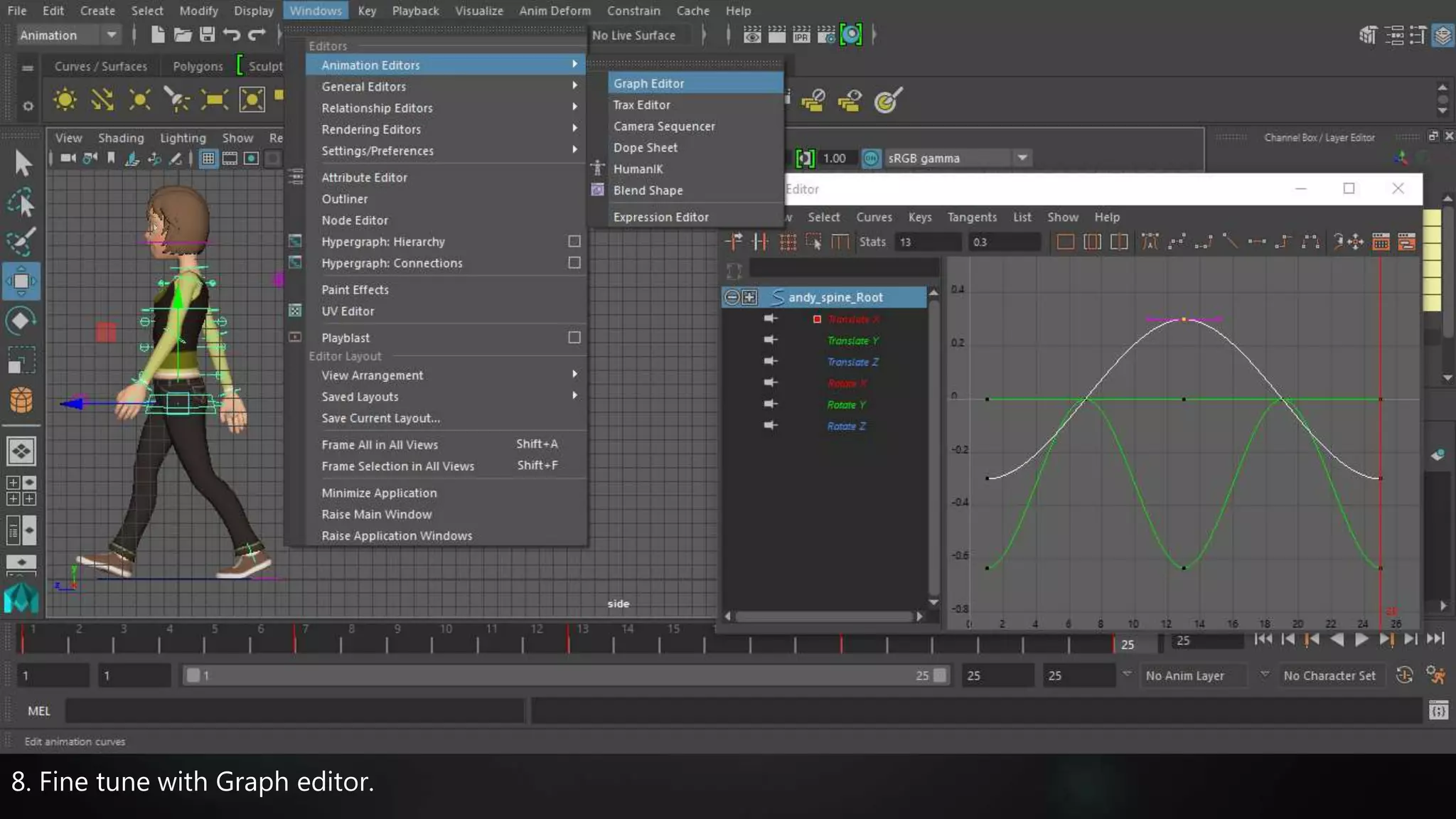 Character walkcycle in Maya (Basic) | PPTX