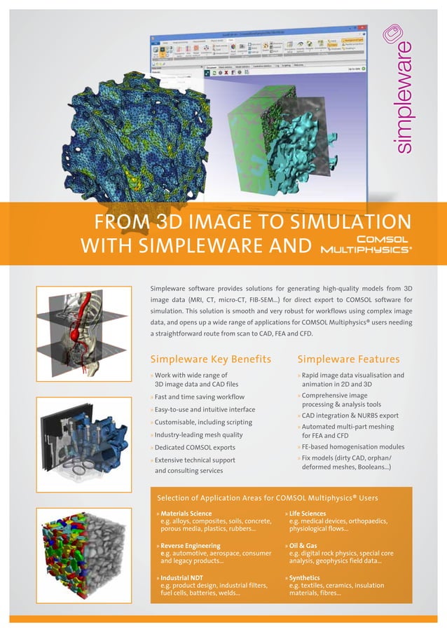 From 3D Image to Simulation with Simpleware and COMSOL | PDF | 3-D Graphics | Computer Software ...