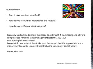 Simple warehouse location and count principles | PPT